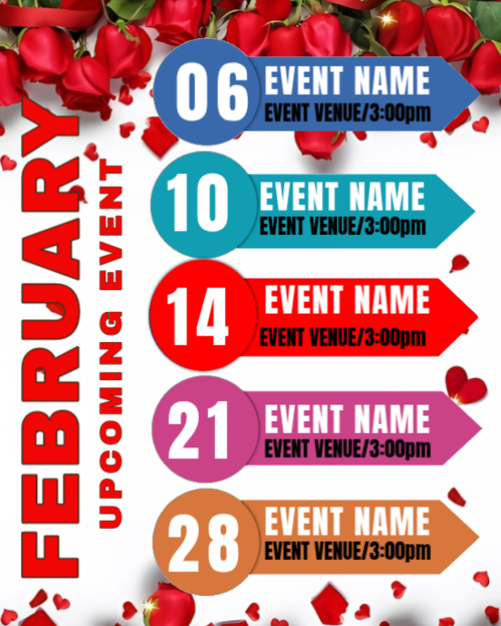 White Maximalist February Upcoming Event Instagram Portrait Template ...