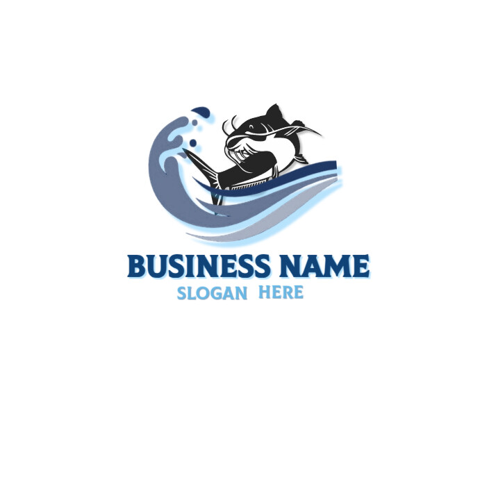 Plantilla de White Maximalist Fish/catfish Farm Free Editable Logo ...