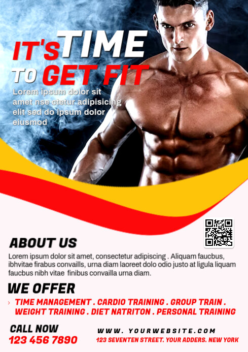 Copy of White Maximalist Fitness Club Flyer A4 | PosterMyWall