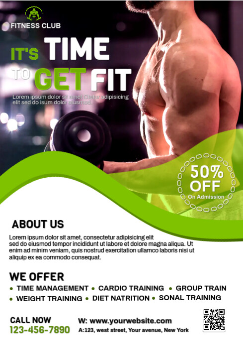 Copy of White Maximalist Fitness Flyer A4 | PosterMyWall