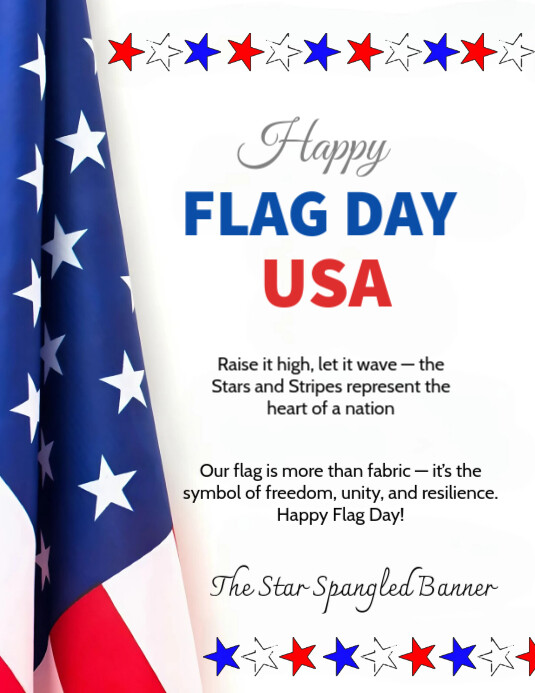 Copy of White Maximalist Flag Day Flyer (us Letter) | PosterMyWall