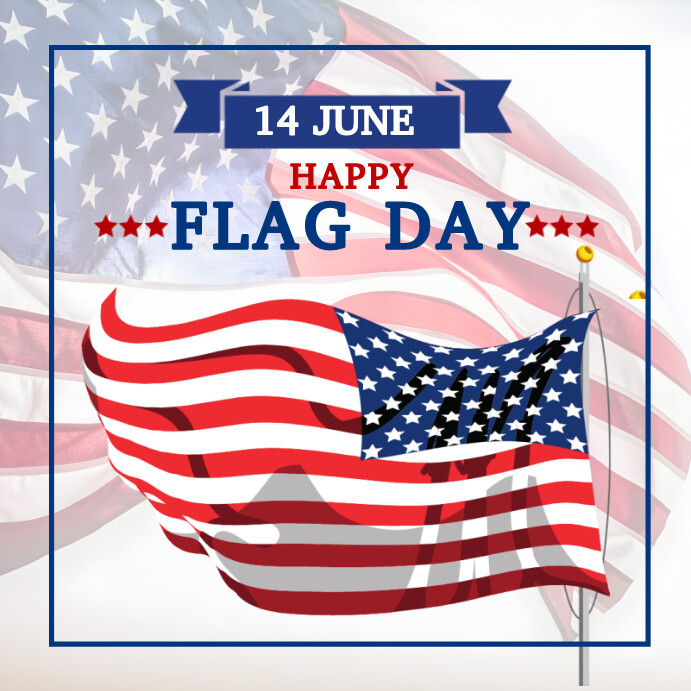 White Maximalist Flag Day Flyer Instagram Po Template | PosterMyWall