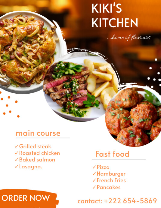 Copy of White Maximalist Food Flyers Flyer (us Lette | PosterMyWall