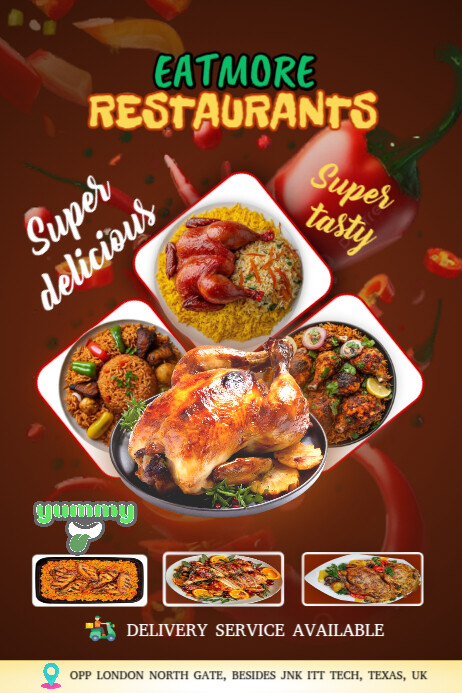 Copy of White Maximalist Food Menu Poster | PosterMyWall