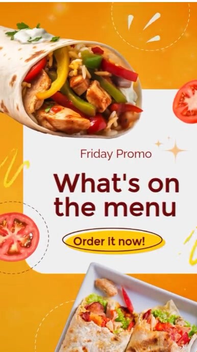 White Maximalist Food Menu Template Instagram Reel | PosterMyWall