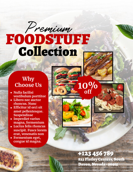 Copy of White Maximalist Foodstuff Collection Flyer ( | PosterMyWall