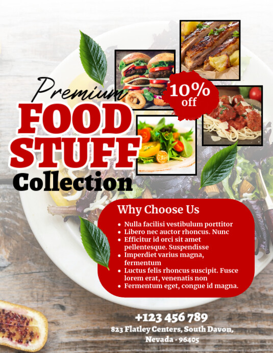 Copy of White Maximalist Foodstuff Collection Flyer ( | PosterMyWall
