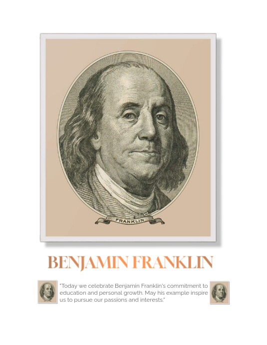 White Maximalist Franklin Flyer (us Letter) Template | PosterMyWall