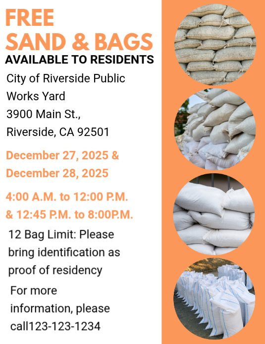White Maximalist Free Sandbags Flyer (us Letter) Template | PosterMyWall