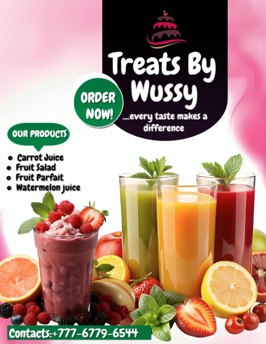 Copy of White Maximalist Fruit Parfait Flyer Flyer (us Letter ...