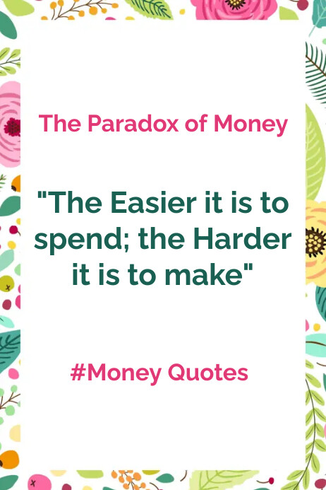 Plantilla de White Maximalist Funny Money Quote | PosterMyWall