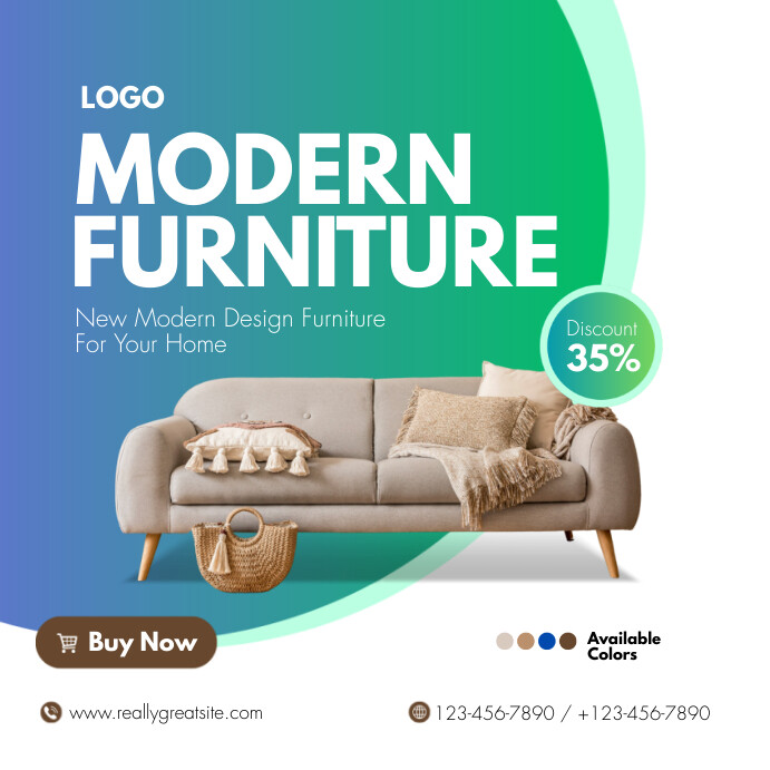 White Maximalist Furniture Sale Flyers Instag Template | PosterMyWall