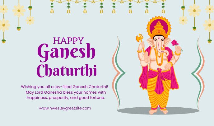 Copy of White Maximalist Ganesh Chaturthi Tag | PosterMyWall