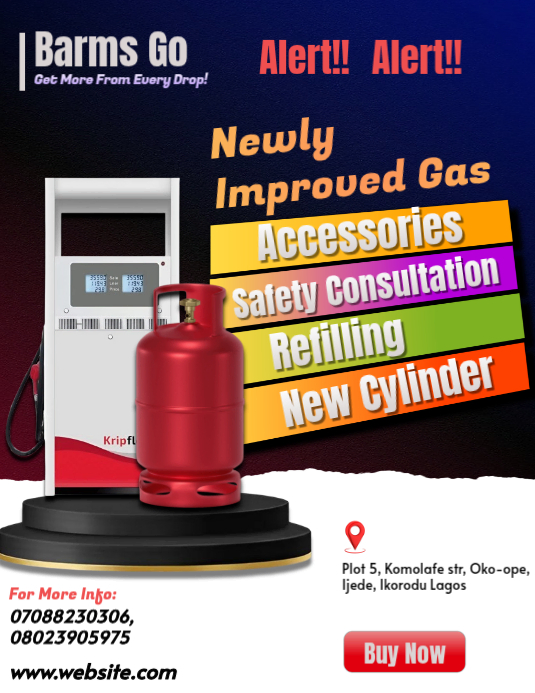 Plantilla de White Maximalist Gas Station Flyer (us Letter) | PosterMyWall