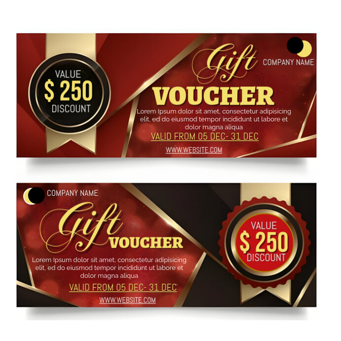 White Maximalist Gift Voucher Card Instagram Post Template | PosterMyWall