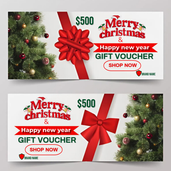 White Maximalist Gift Voucher Instagram Post Template | PosterMyWall