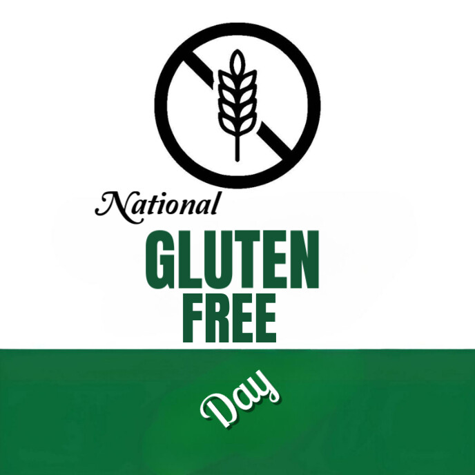 White Maximalist Gluten Free Day Album Cover Template | PosterMyWall