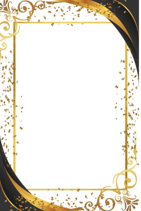 White Maximalist Gold And Black Elegant Frame And Scrollwork And ...