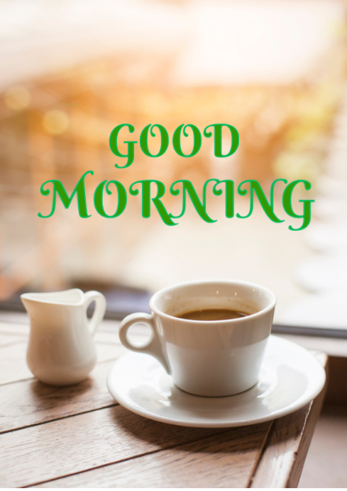 White Maximalist Good Morning A4 Template | PosterMyWall