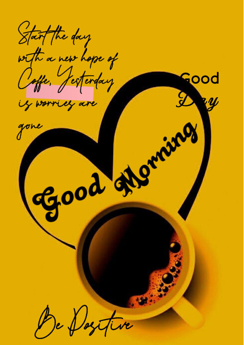 White Maximalist Good Morning A4 Template | PosterMyWall