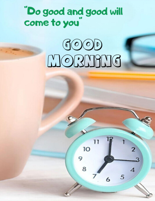 Copy of White Maximalist Good Morning Flyer (us Letter) | PosterMyWall