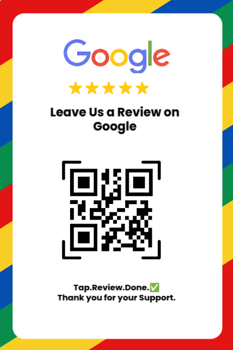 White Maximalist Google Review Poster Template | PosterMyWall