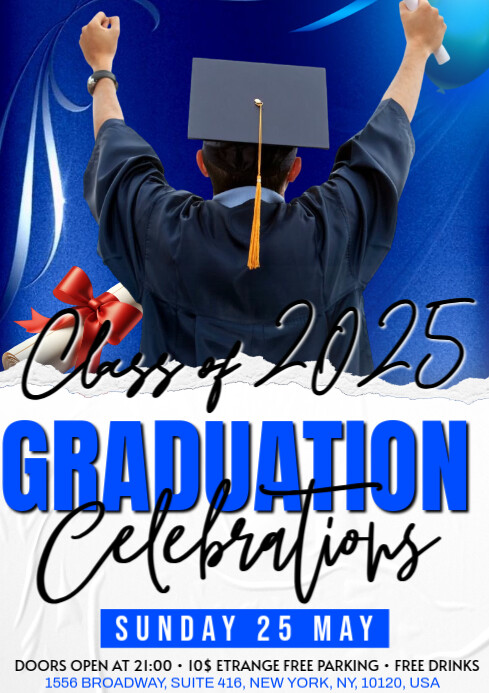 Copy of White Maximalist Graduation A3 | PosterMyWall