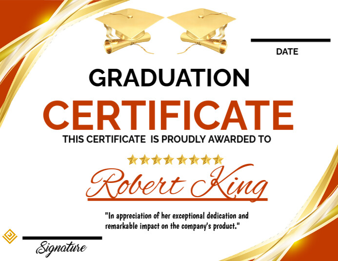 Plantilla de White Maximalist Graduation Certificate Flyer (us Letter ...