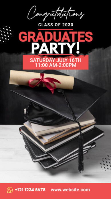 White Maximalist Graduation Party Instagram Story Instagram Story ...