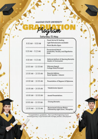 Graduation Ceremony Program Template | PosterMyWall