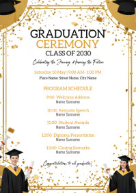 Graduation Ceremony Program Template | PosterMyWall