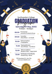 Graduation Ceremony Program Template | PosterMyWall