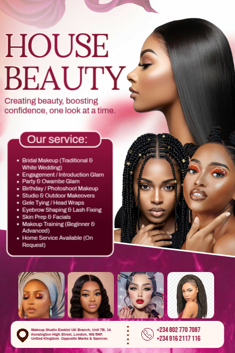 White Maximalist Hair Salon And Studio Promotion Template Poster ...