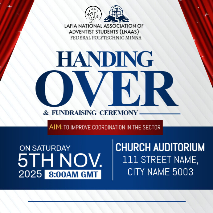 White Maximalist Handing Over Ceremony Instagram Post Template ...