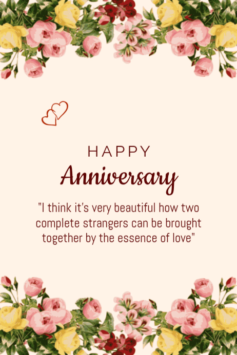White Maximalist Happy Anniversary Poster Template | PosterMyWall