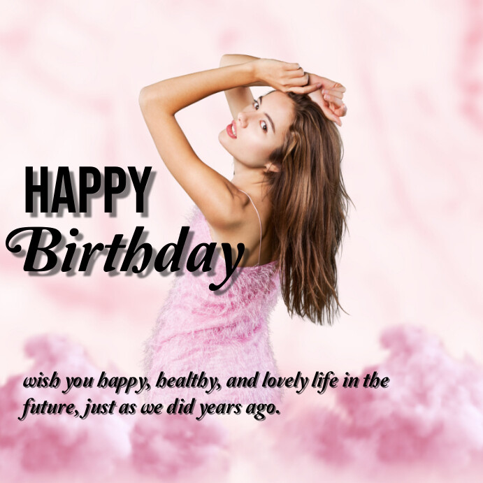 Plantilla de White Maximalist Happy Birthday Celebration T | PosterMyWall