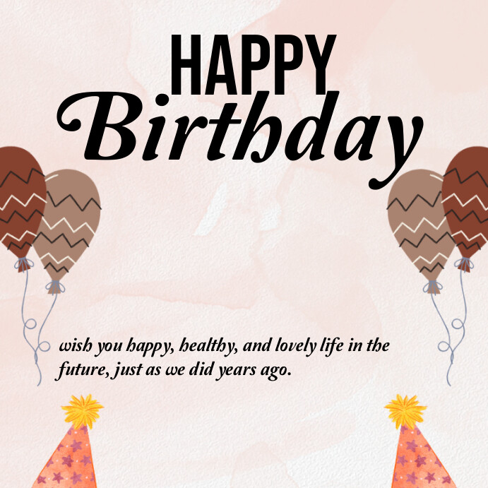 Plantilla de White Maximalist Happy Birthday Celebration T | PosterMyWall