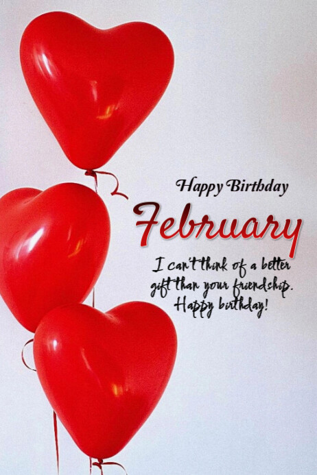 Copy of White Maximalist Happy Birthday February Banner 4' × 6 ...