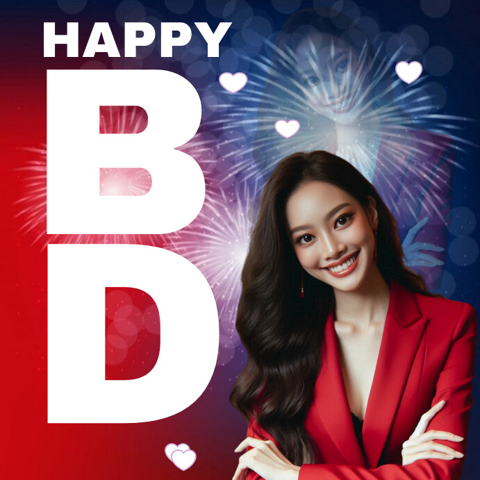 White Maximalist Happy Birthday Greetings In Template | PosterMyWall