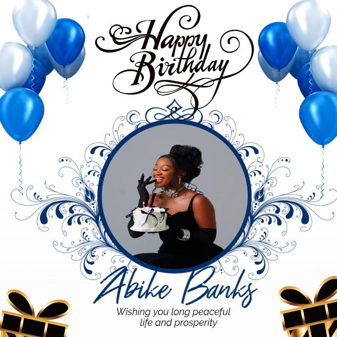 White Maximalist Happy Birthday Instagram Post Template | PosterMyWall