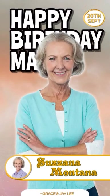 White Maximalist Happy Birthday Instagram Ree Templat | PosterMyWall