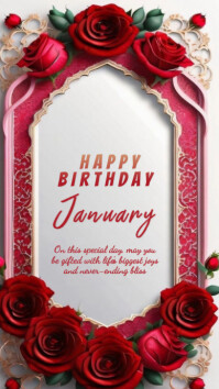 JANUARY BIRTHDAY Template | PosterMyWall