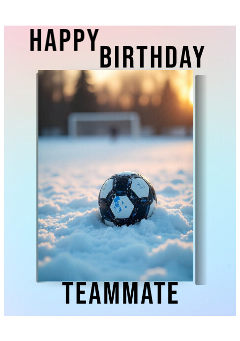 White Maximalist Happy Birthday Teammate A5 Template | PosterMyWall