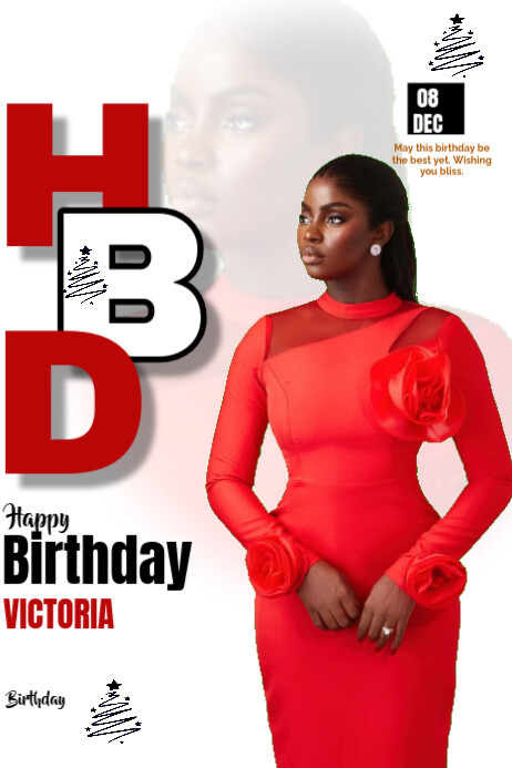 White Maximalist Happy Birthday Templates Poster | PosterMyWall