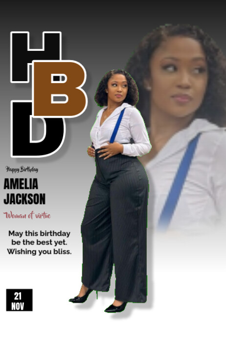 White Maximalist Happy Birthday Templates Poster | PosterMyWall