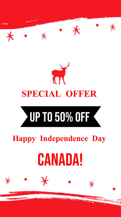 Copy of White Maximalist Happy Canada Day Sale Templa | PosterMyWall