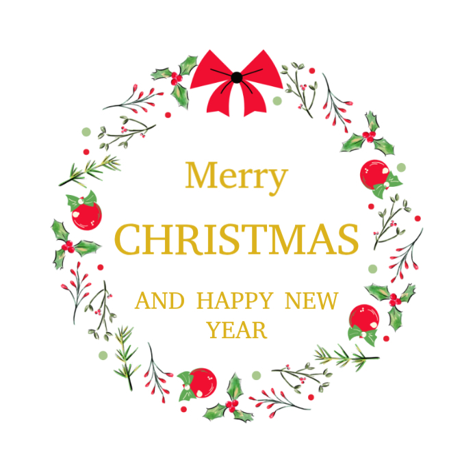 White Maximalist Happy Christmas Instagram Post Template | PosterMyWall