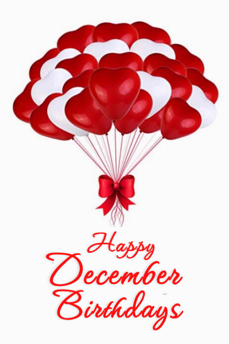 Copy of White Maximalist Happy December Birthdays Banner 4' × 6 ...