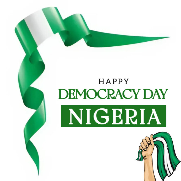 White Maximalist Happy Democracy Day Instagram Post Template | PosterMyWall