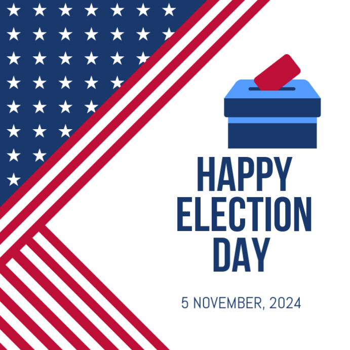 Copy of White Maximalist Happy Election Day flyer Instagram Post ...